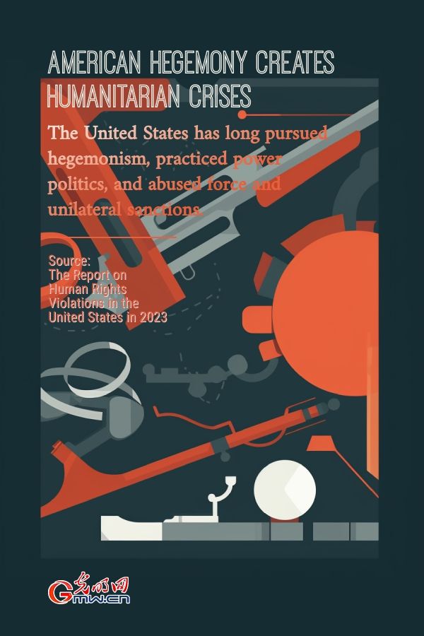 Posters: Report on US human rights violations in 2023 - 西部网（陕西新闻网）